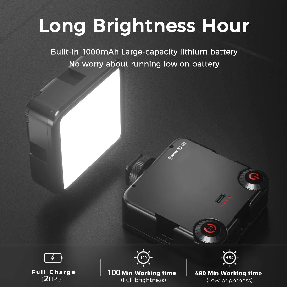 LED Video Lights Portable Bi Color 3000K 6000K On Camera Lighting With ...