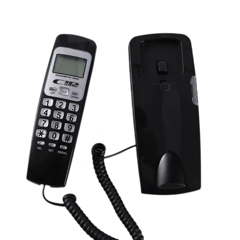 B666 Corded Landline Phones Flash Redial, LCD Display Home Office ...
