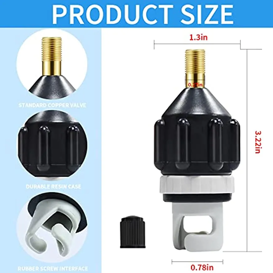 DHgate.com:SUP Paddle Board Air Pump Adapter - 2 Pack Kayak Air Valve ...