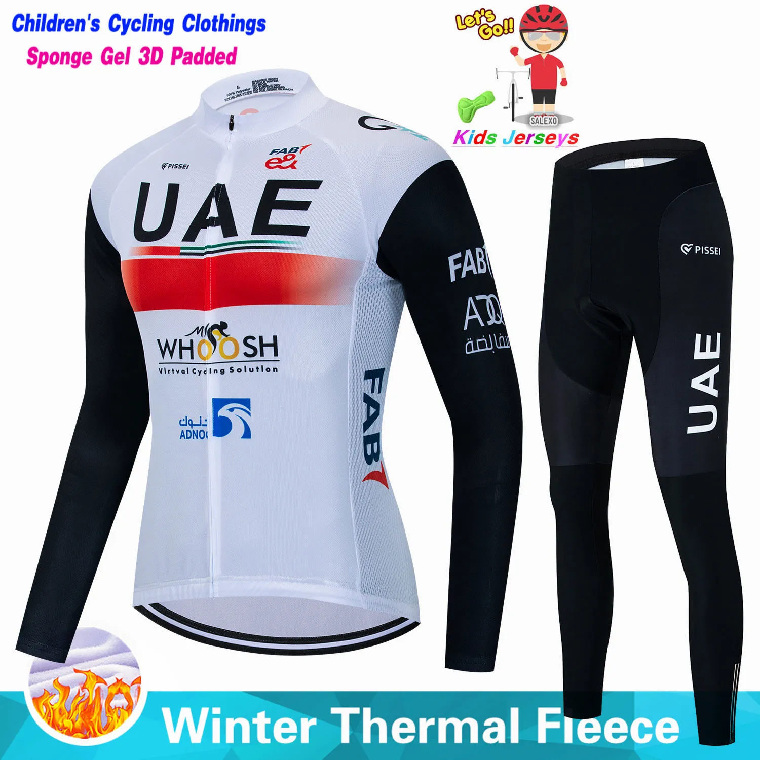 DHgate.com:Childrens Fleece Cycling Jersey Sets: Warm Winter Mountian ...