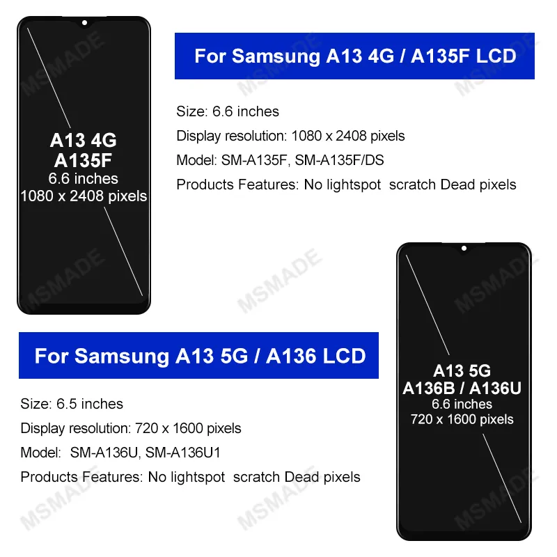 DHgate.com:Samsung A13 4G/5G LCD Screen Replacement, SM-A135F/DS SM-A136U/U1 Touch Screen ...