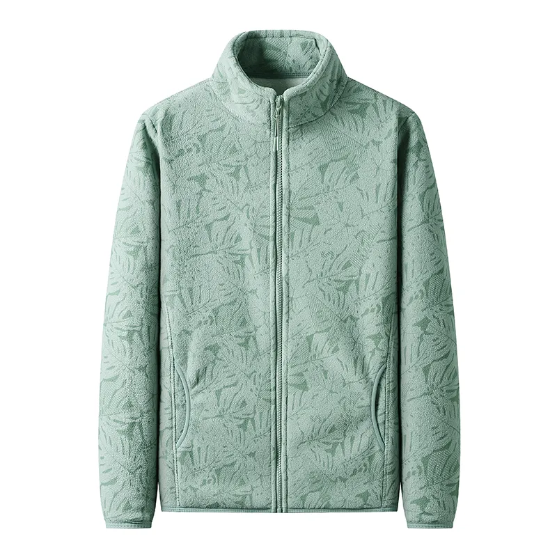 Women's Brushed Fleece Coat - Warm Printed Cardigan Jacket for Fall ...
