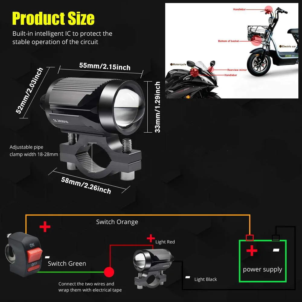 DHgate.com:Motorcycle LED Headlight Lamp for BMW R1200GS - 12V ...