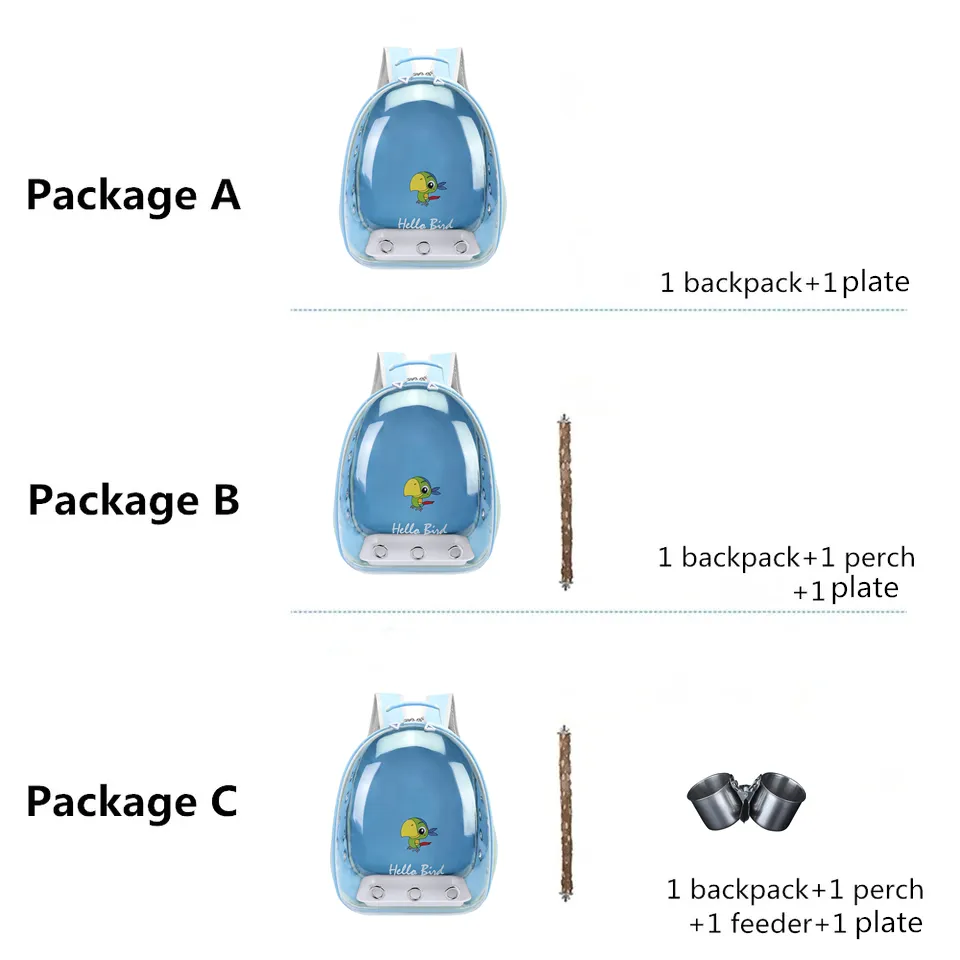 Portable Parrot Cinnamoroll Backpack With Prech Feeder And Tray Ideal For Travel, Bird Watching ...