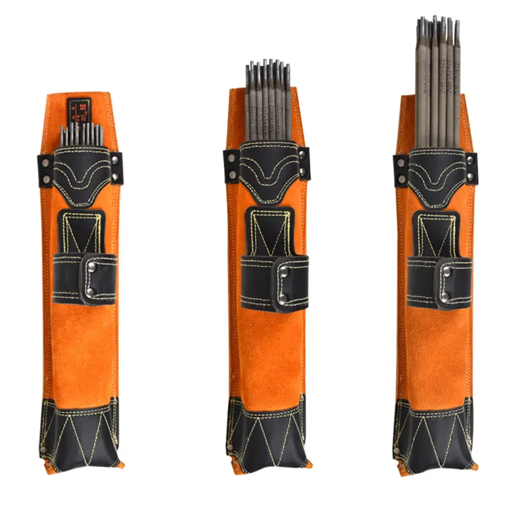 Flame Retardant Cowhide Leather stick welding sticks Storage Bag with ...