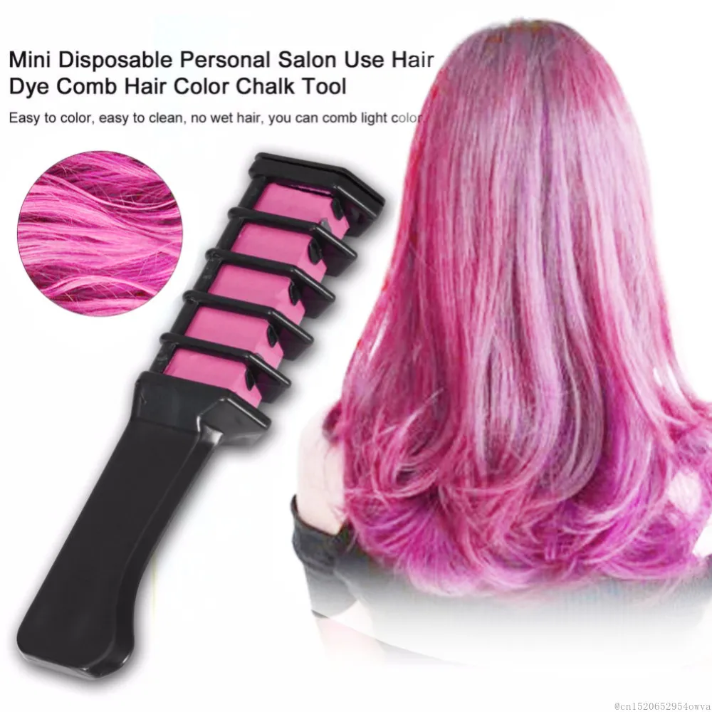 Colorful Hair Rubber Bands Mini Hair Chalks Comb Temporary Hair Crayons ...