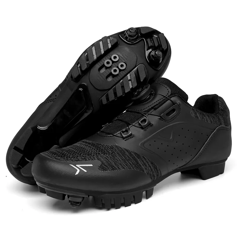 Men's Pro Cycling Shoes - Breathable SPD Self-Locking Road Bike Cleats ...