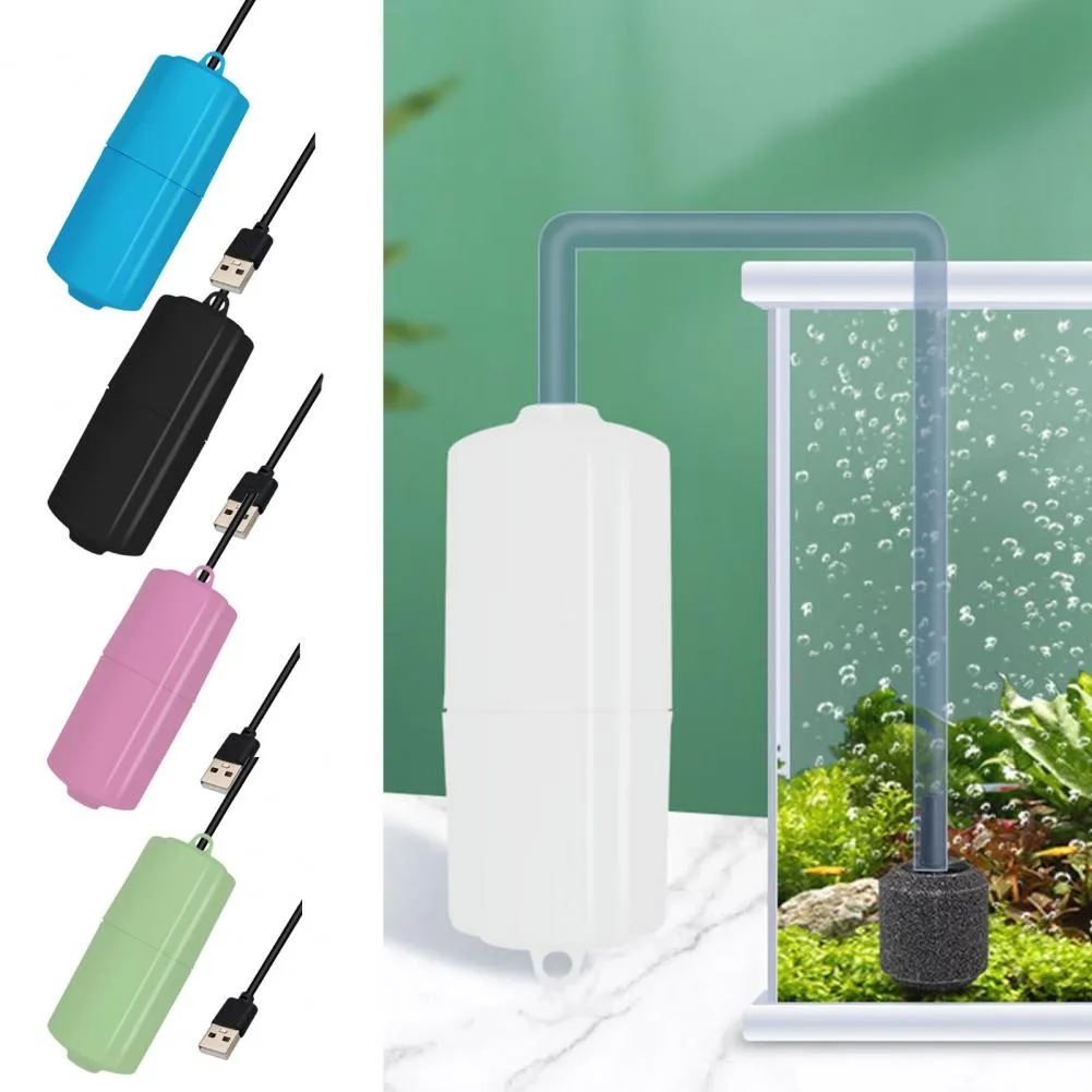 Mini USB Aquarium Air Pump - Portable Oxygenator for Fish Tank | Silent ...