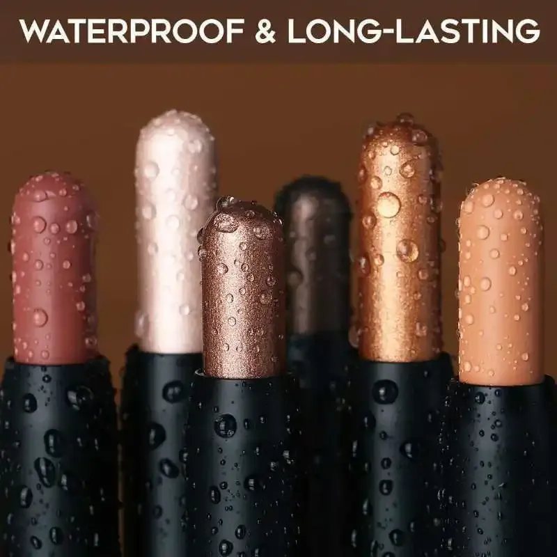 Metallic Double-ended Eyeshadow Stick, Long-lasting Cream Eyeshadow Pen ...