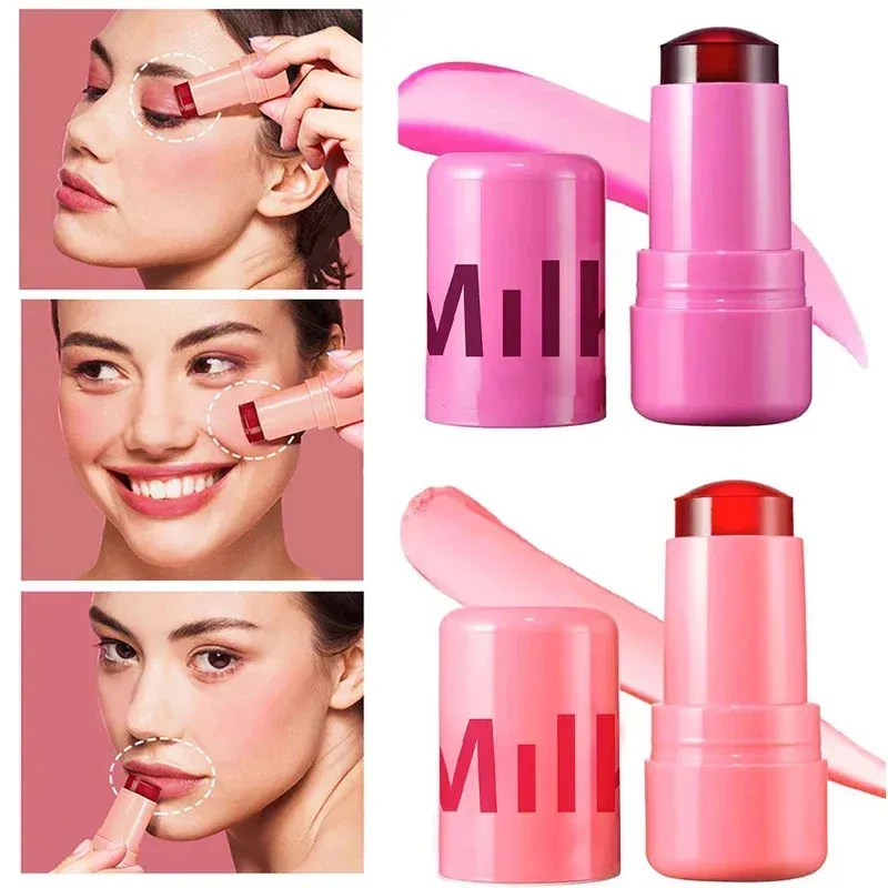 Milk Blush Stick Crystal Jelly Long-Lasting Non-Fade Lip and Cheek ...
