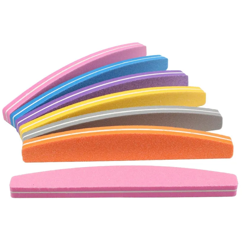 Double-Sided Sanding Sponge Nail Buffers Files 100180 Grit Colorful ...
