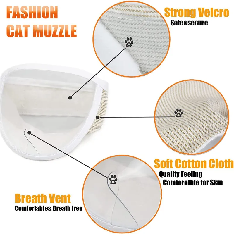 DHgate.com:Cat Travel Grooming Breathable Muzzle, Anti-Bite Cat Mask ...