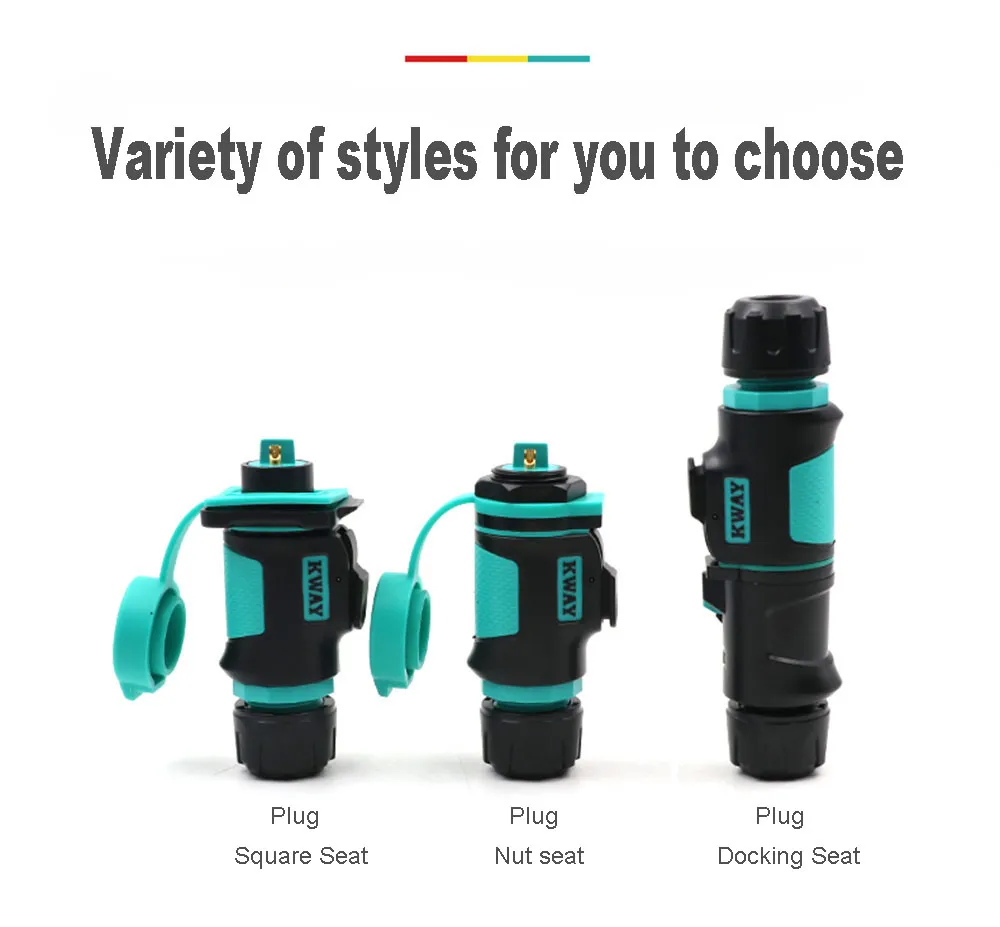 Waterproof M16 Electrical Power Connector plug adapter for Panel Mount ...
