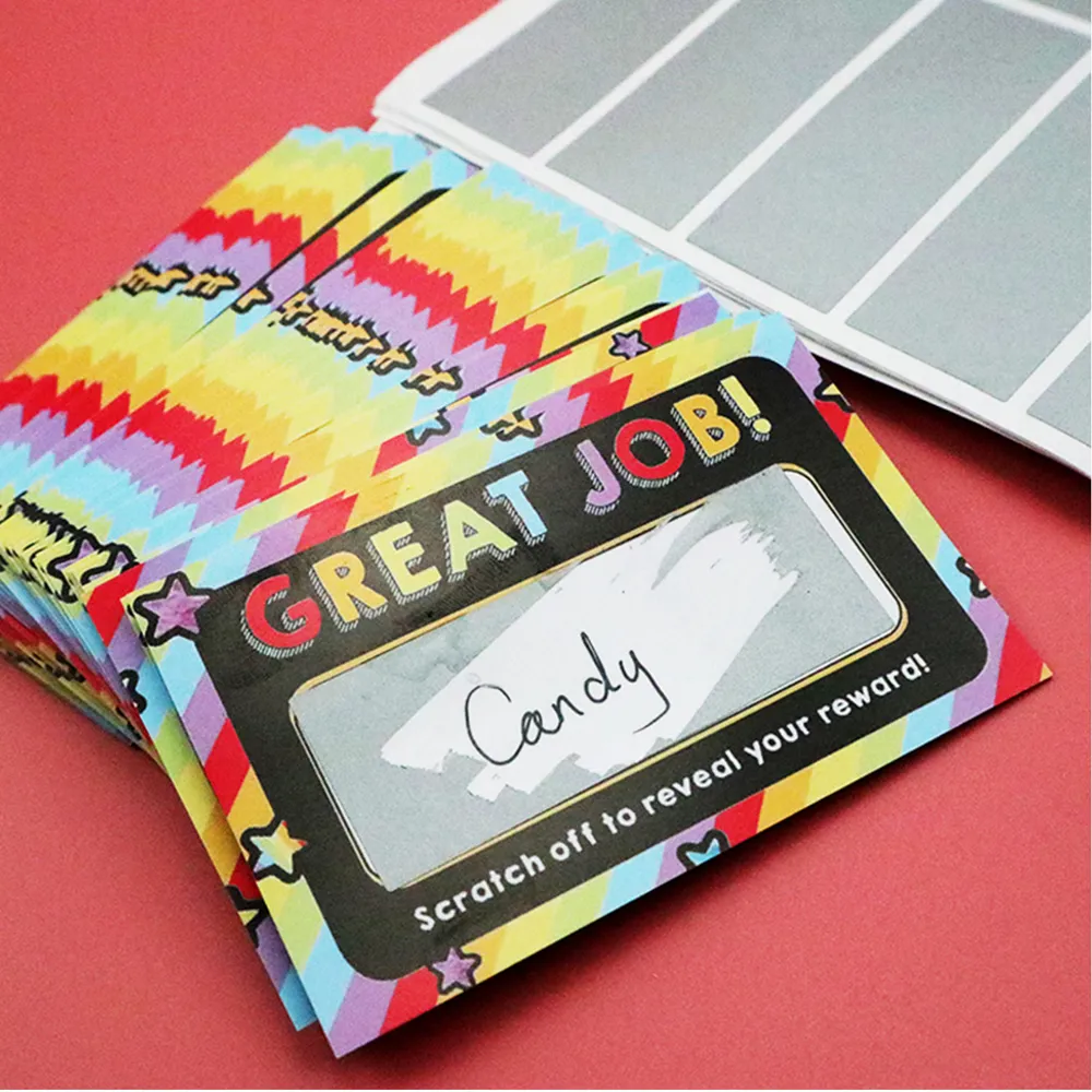 100-Piece Set of Great Jobs Novelty Reward Scratch Cards, DIY Encourage ...