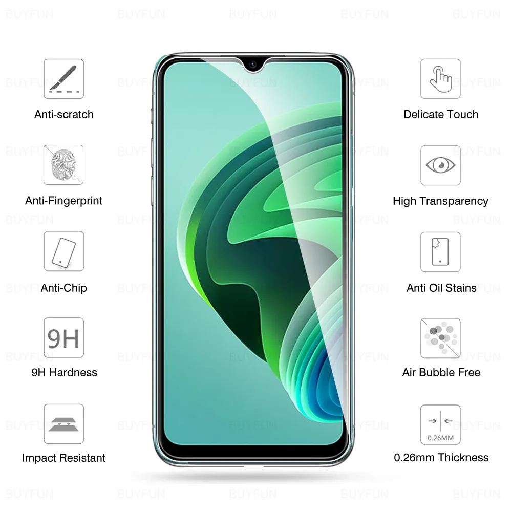 6in1 Redmi 10 10C 12C 13C Screen Protector, Tempered Glass for Xiaomi ...