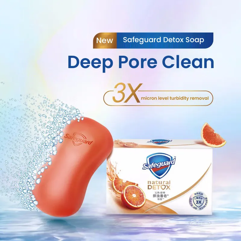 Safeguard DETOX Soap Deep Pore Clean 3X Turbidity Removal Multi Purpose ...