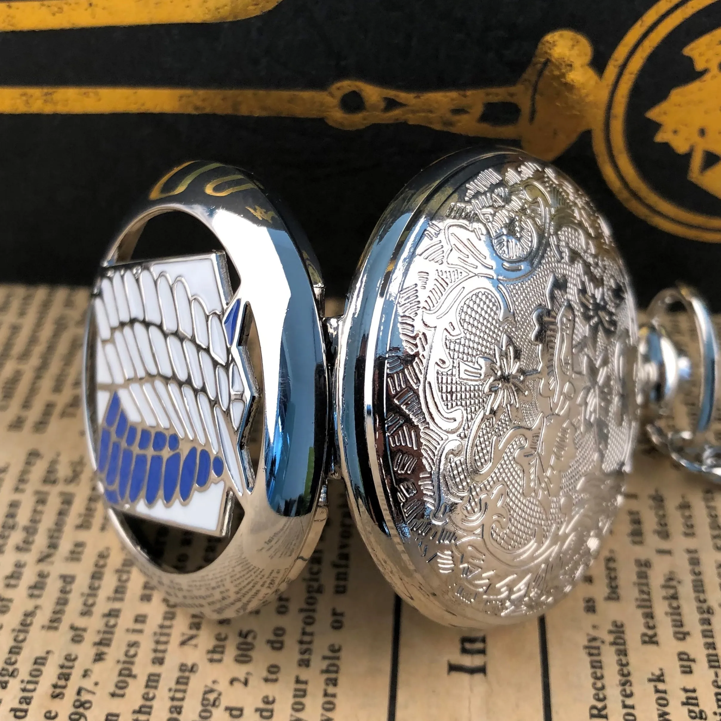 Classic Anime Logo Quartz Pocket Watch Wings... From Ddmydec, $28.21 ...