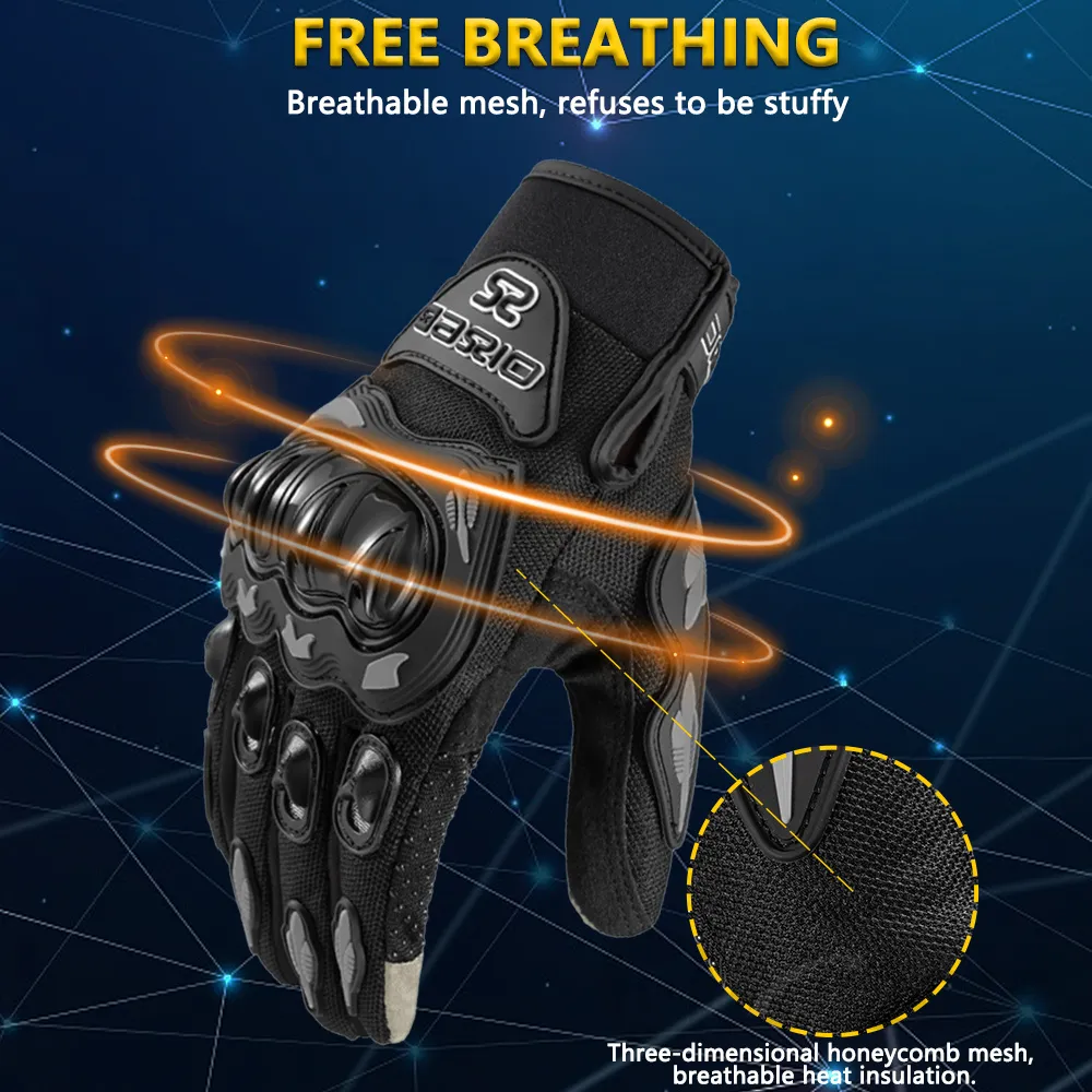 Lightweight Breathable Motorcycle Gloves: Anti-Drop Protection for ...
