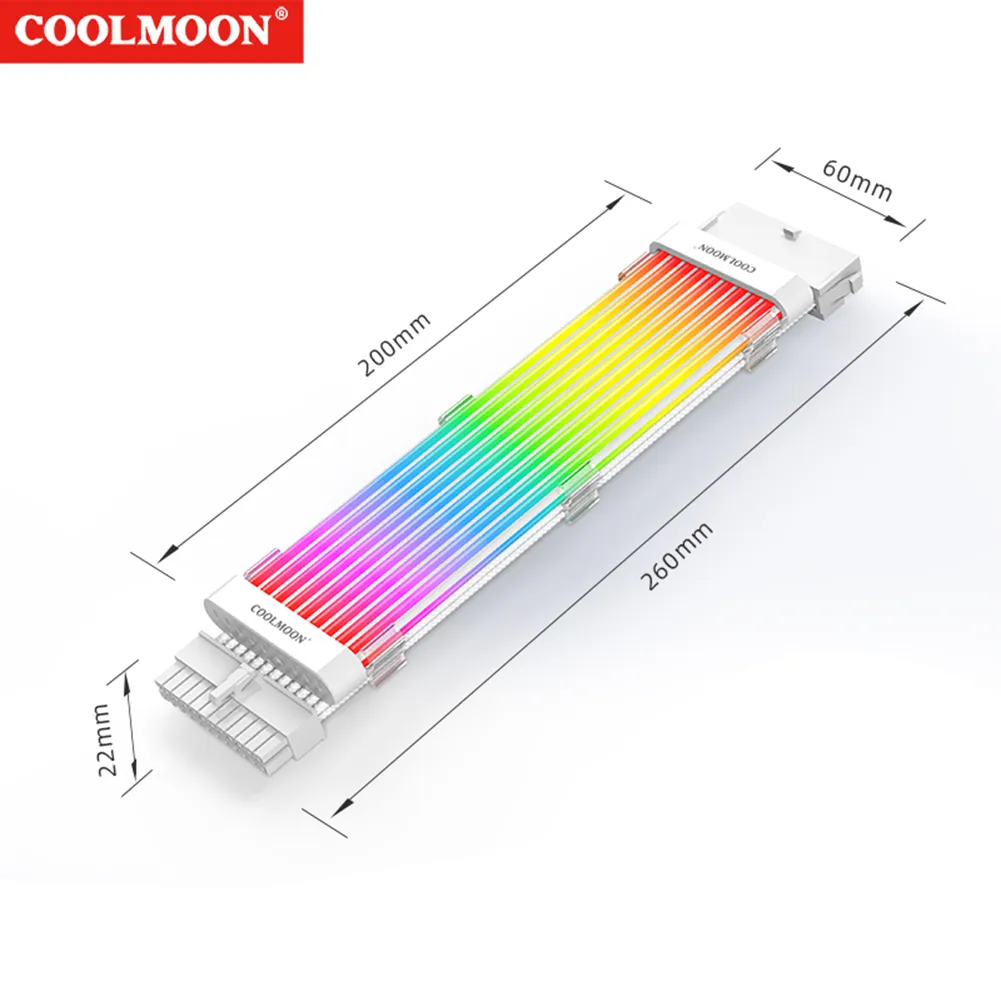 5V ARGB Sync PC Cables PSU RGB Cable Extensions 24PIN 8PIN GPU Power ...