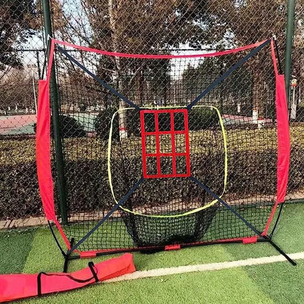 Baseball & Softball Practice Net With Adjustable Zone Target Hitting ...