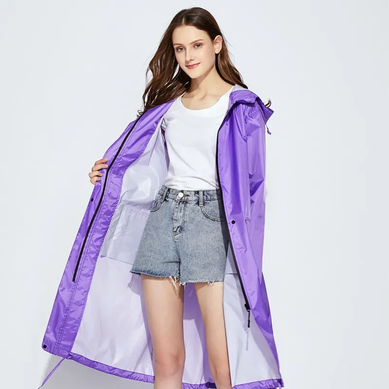 Unisex 2XL Waterproof Hooded Raincoat with Windproof Protection ...