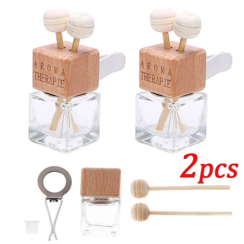 Car Fragrance Diffuser Vent Clip: Empty Glass Car Perfume Bottle with ...