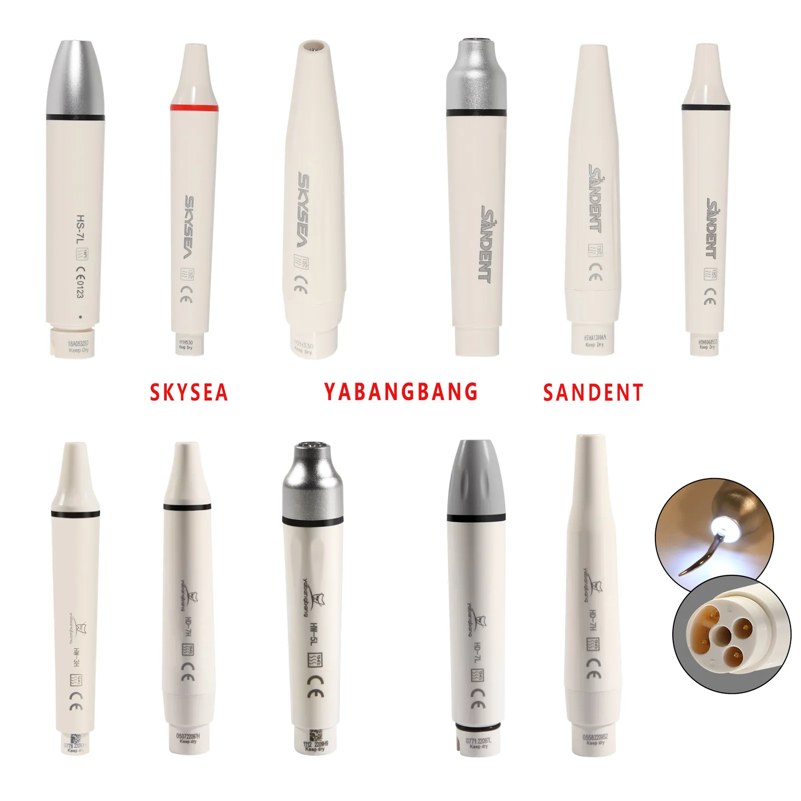 DHgate.com:11 Dental Ultrasonic Scaler LED & Non-LED Handpieces for ...