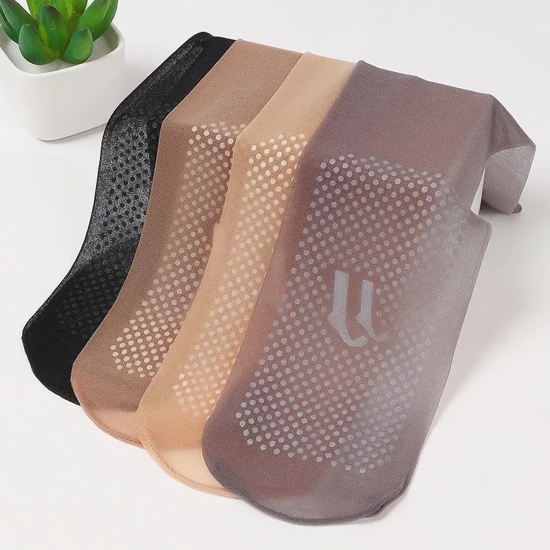 Women Ankle Socks Short Velvet Silk Soft Breathable Non-Slip ...