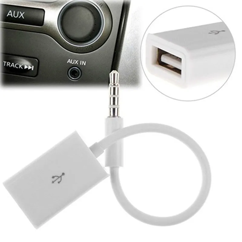 Mini Jack 3.5mm AUX Audio Plug To USB 2.0 Converter Adapter USB Aux ...