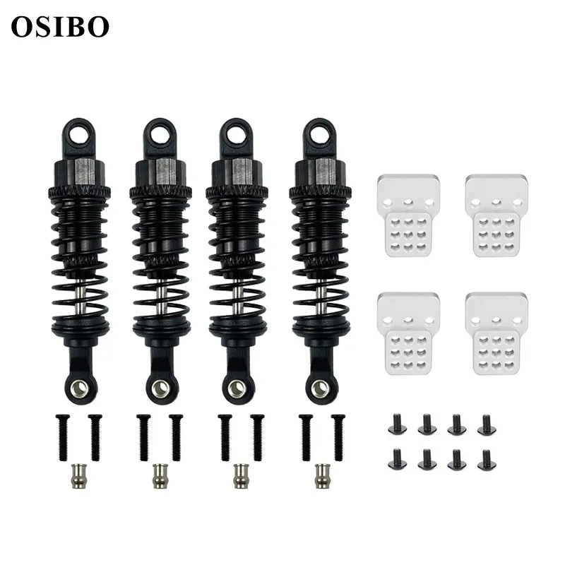 4-Pack Adjustable Oil-Filled Metal Shock Absorbers with Shock Towers ...