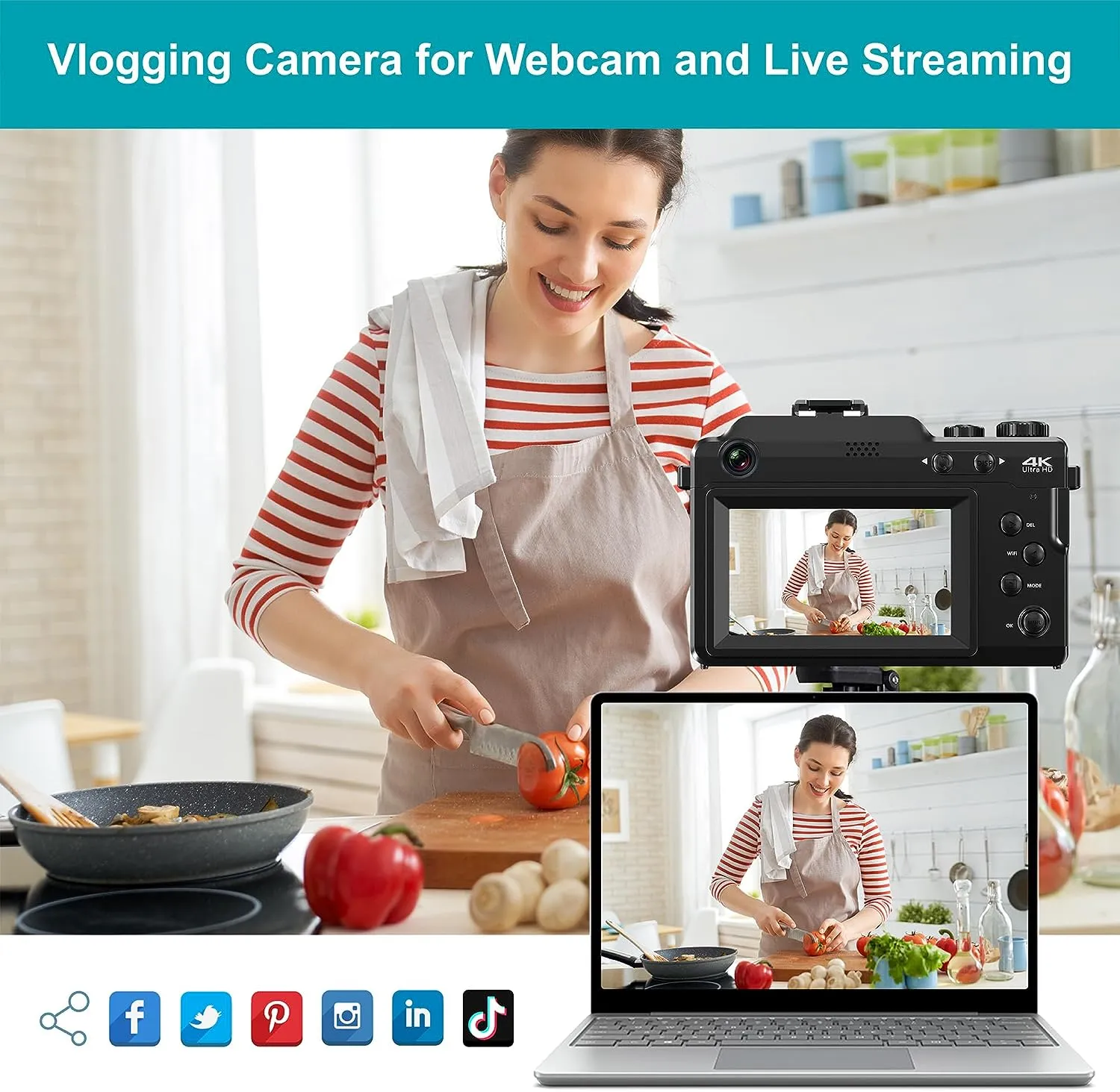 DHgate.com:4K Dual-Lens Digital Camera: Vintage Vlog Camcorder with 18X ...