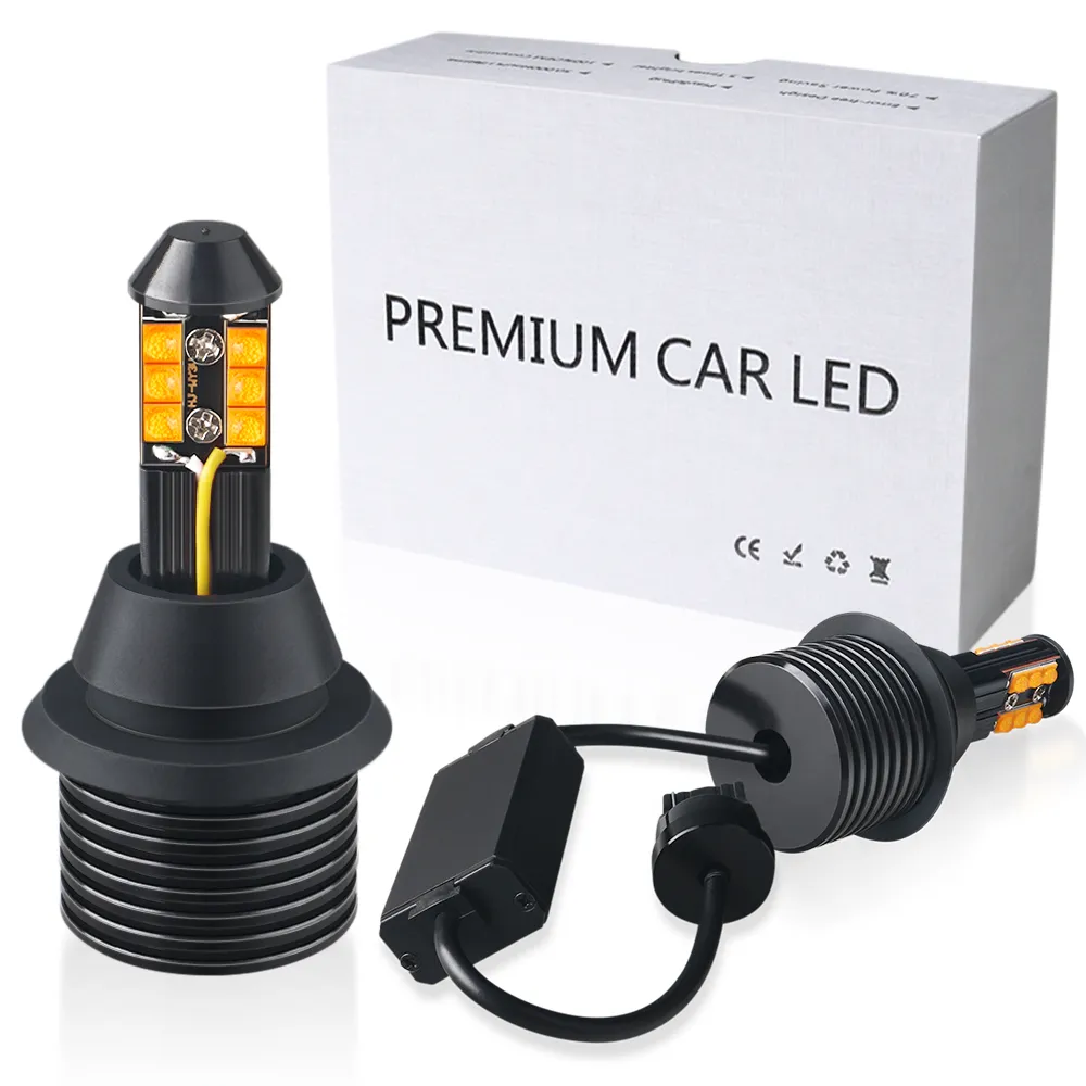 LED DRL with Turn Signal Lights, Canbus No Error, Two-Color Lamps, 1156 ...