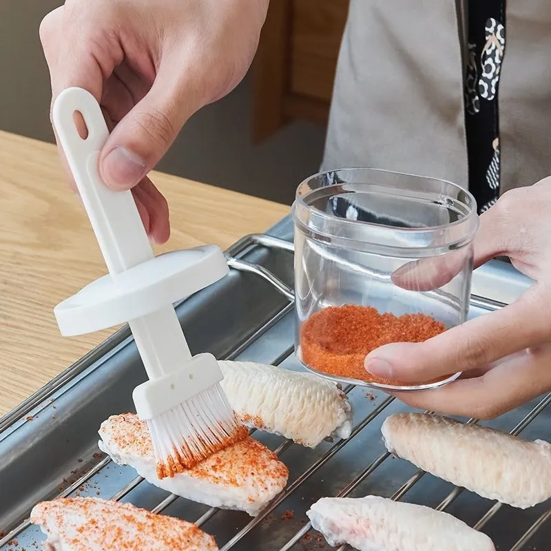 Silicone BBQ Oil Brush Set, High-Heat Resistant, Portable Basting ...