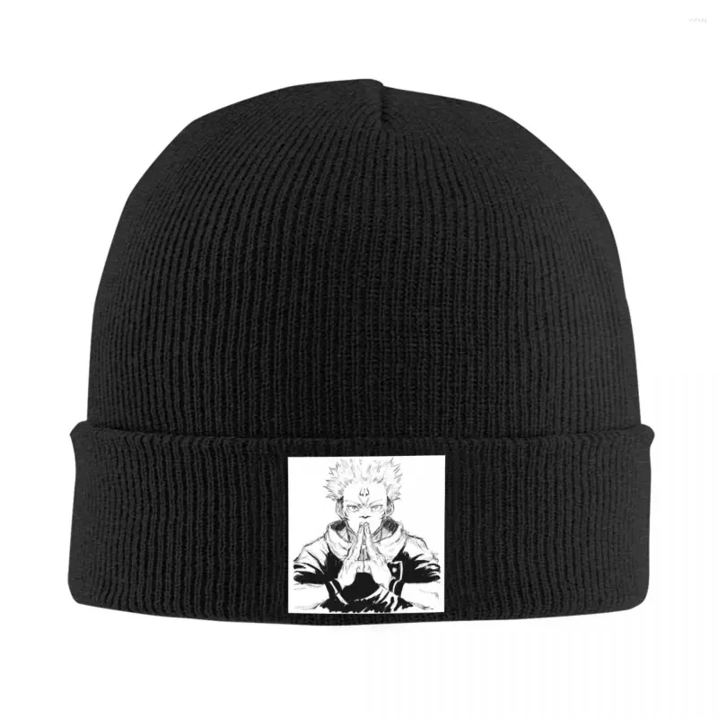Jujutsu Kaisen Sukuna Knitted Beret Stradivarius Fashionable And Warm ...