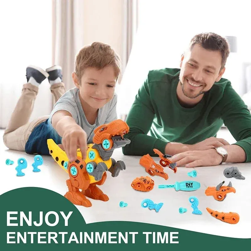 Plastic Dinosaur Toys Disassemble Building Blocks Set - DIY Dinosaur ...