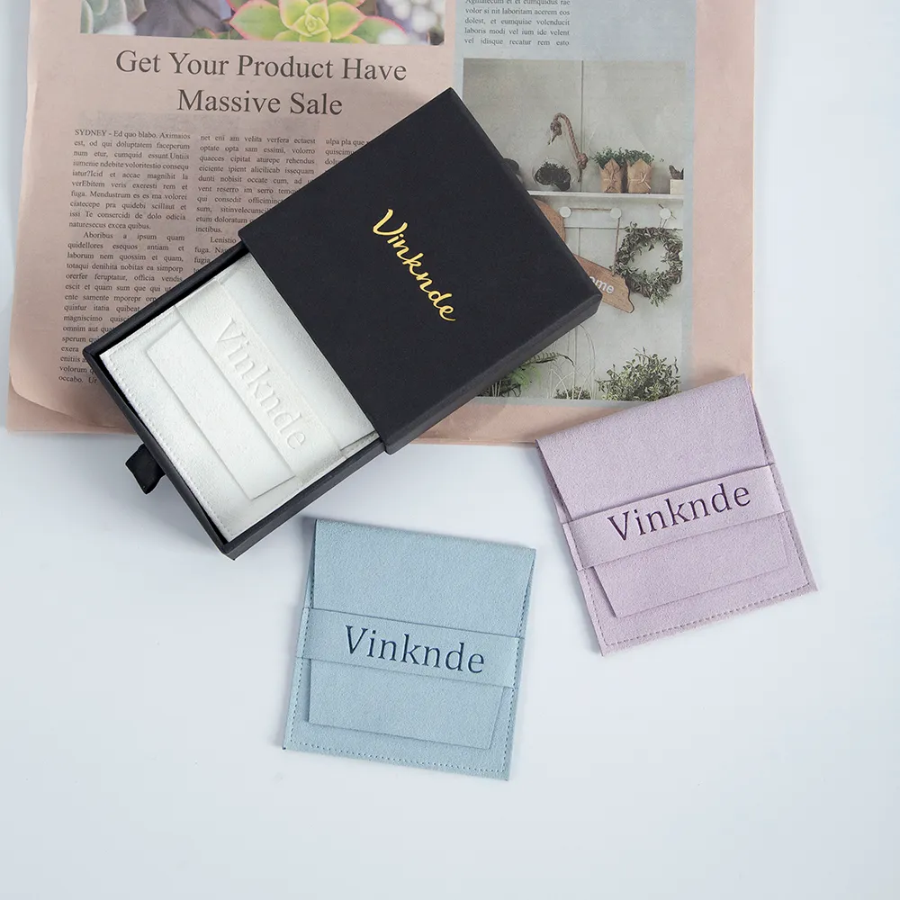 Chic Suede Jewelry Box | Exquisite Black 8x8cm Drawer Storage for Rings ...