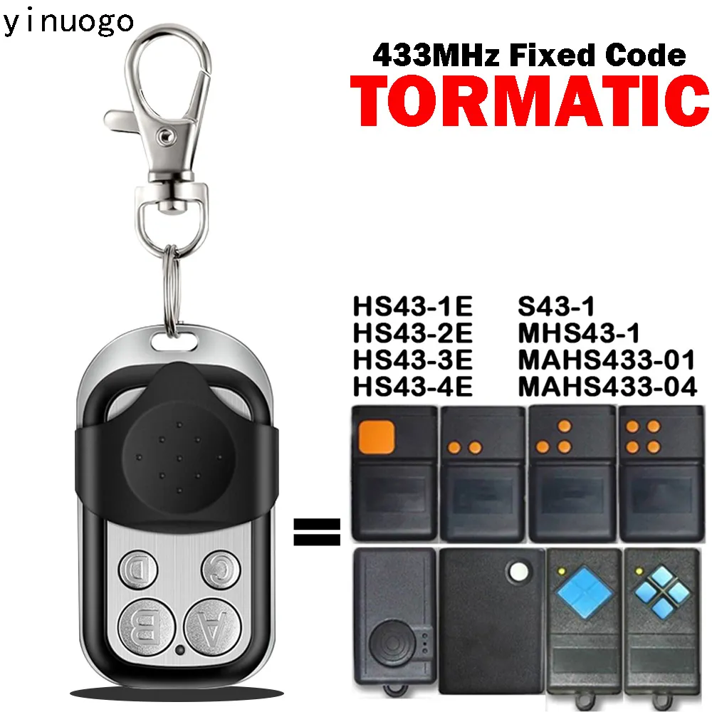 DHgate.com:TORMATIC Garage Door Remote Control S43-1 MHS43-1 HS43-1E 2E 3E 4E - 433MHz Fixed ...