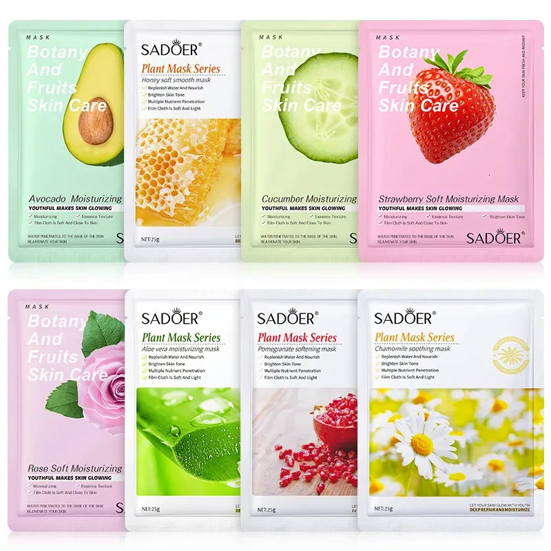 Natural Plant Face Mask Set Moisturizing Firming Hydrating Korean ...
