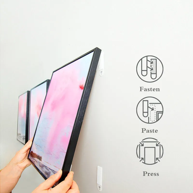50-Removable Picture Frame Wall Sticker Multipurpose Hooks Transparent ...