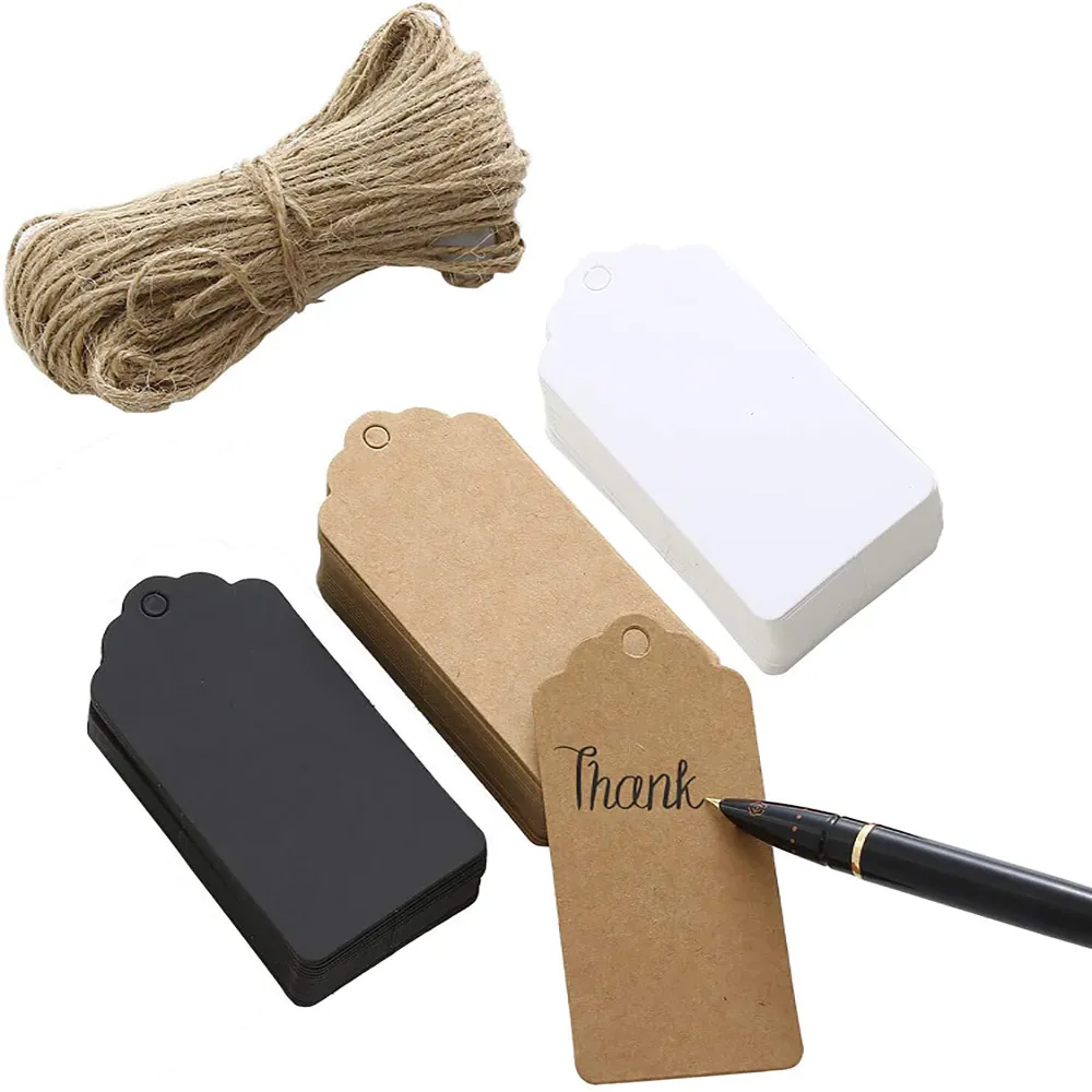 Kraft Paper Tags with Strings, Handmade with Love Hang Tags, Garment ...