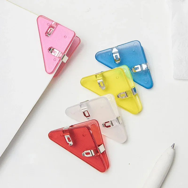 Kawaii Triangle File Clips, Korean Desk Organizer Paper Clamps for ...
