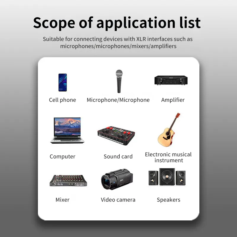 5mm to XLR Stereo Audio Cable, Male to Female, for Mic, Phone ...