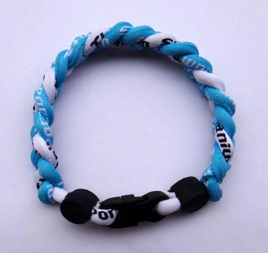 Titanium Sport Bracelets: 3-Rope Braided, Baseball Stitching ...