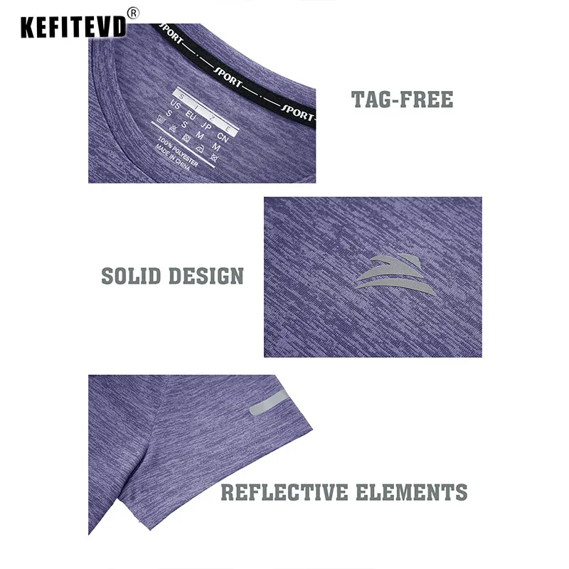 DHgate.com:KEFITEVD Womens Short-Sleeve Quick-Dry Athletic T-Shirt for Casual, Workout, Gym ...
