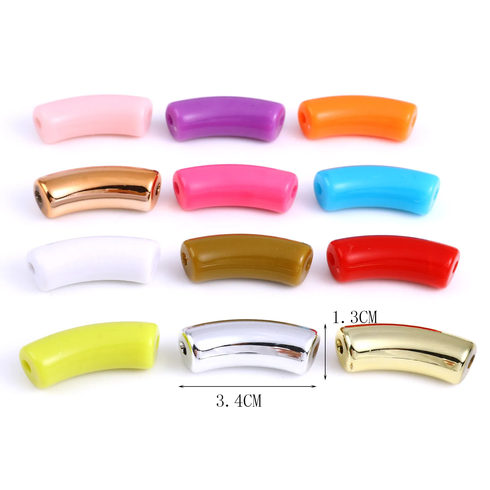 DHgate.com:Multicolor Acrylic Flat Beads for DIY Jewelry Making, 20Pcs ...