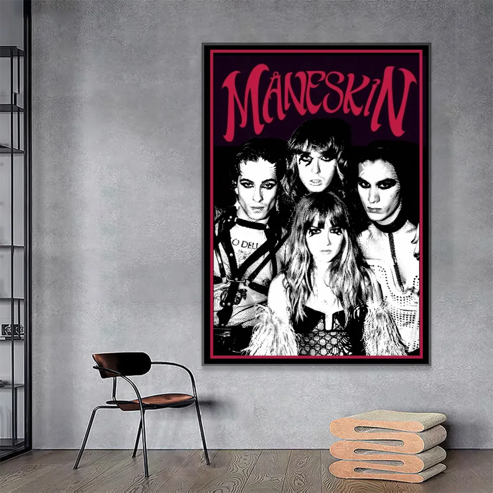 Maneskin Damiano David Vintage Anime Poster for Room Home Bar Cafe ...