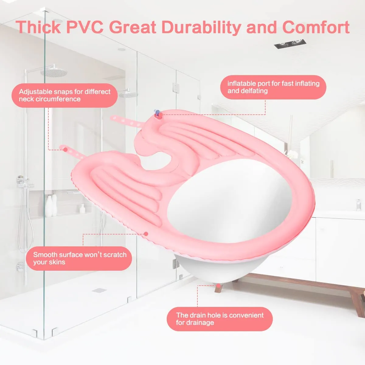Portable Inflatable Wash Basin with Tube for Bedridden Adults, Mobile ...