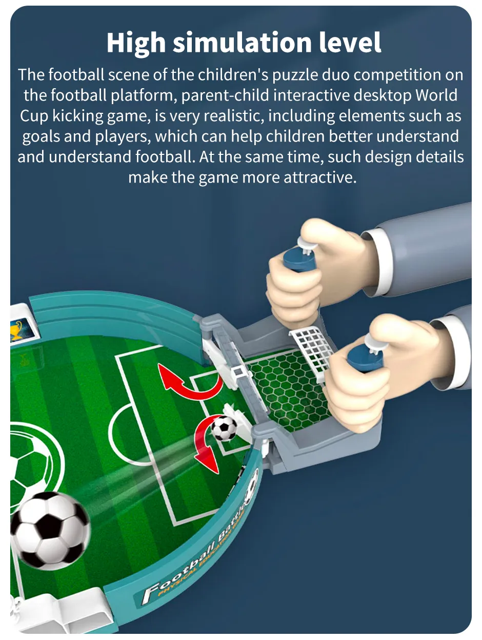 2-in-1 Wooden Soccer Board Game Set: Interactive Playtime Soccer ...