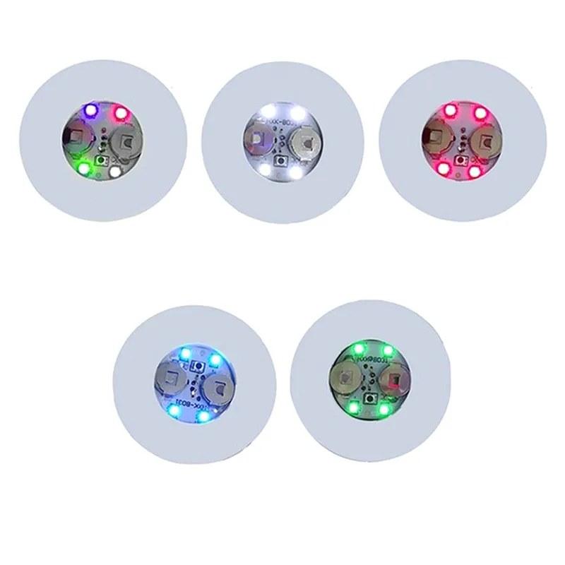 LED Cup Coasters for Table: Luminous Bottle Stickers with 3 Light Modes ...