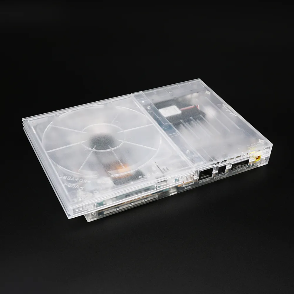 Crystal Clear Flip Top Replacement Shell Case For PS2 Slim 2024 Console ...